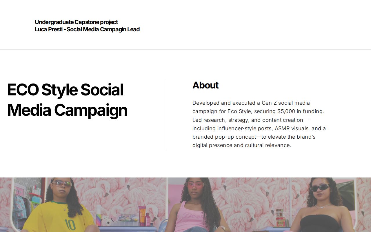 Eco Style Social Media Campaign - Luca Presti